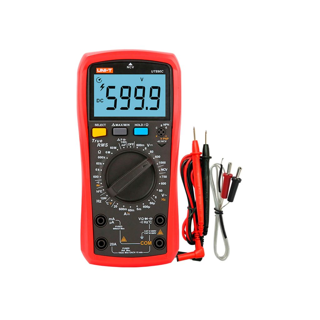 MULTIMETRO DIGITAL AC 750V True RMS NCV UNI-T UT-890C - NES