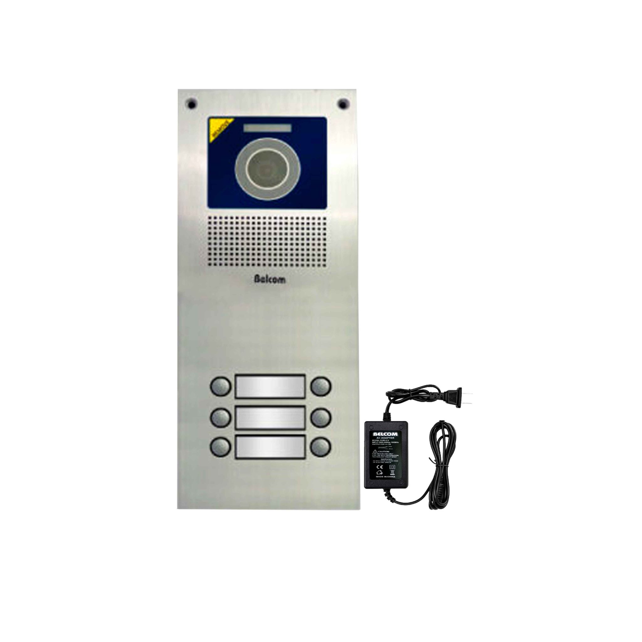 PORTERO PARA EDIFICIO 6 PUNTOS CON CAMARA BELCOM PE-7106 - NES