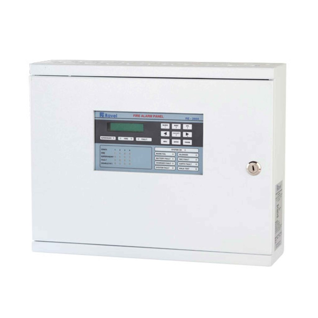 PANEL DE ALARMA CONTRA INCENDIO 4 ZONAS RAVEL RE-554 - NES